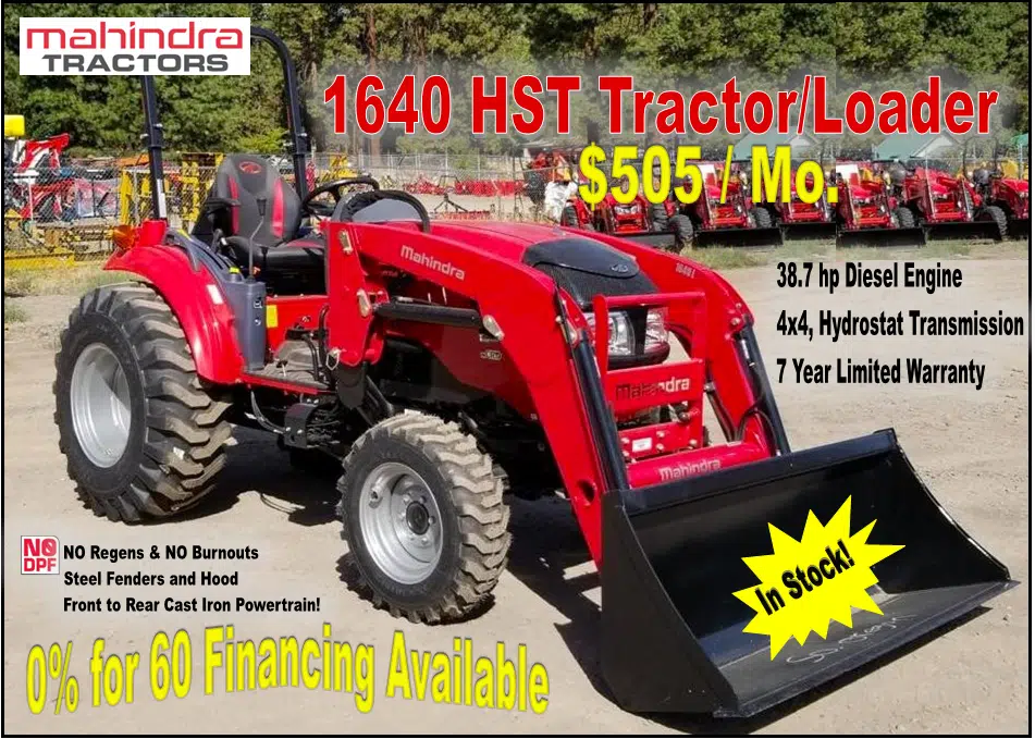 Keno Tractors Special! The Rugged Mahindra 1640 HST Tractor/ Loader ...